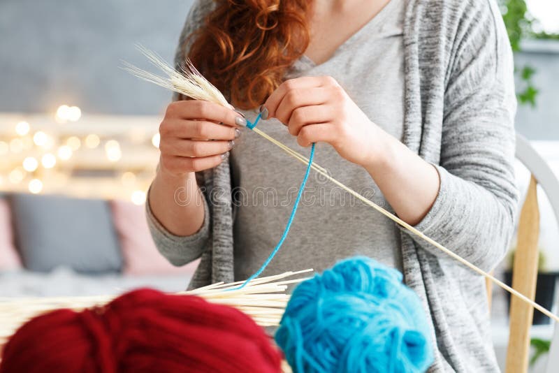 Wheat Yarn with the Richness of the Earth. Stock Image - Image of ...