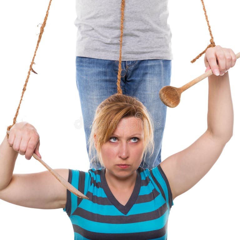 Woman and Man, Concept Equality Stock Photo - Image of female, puppet ...