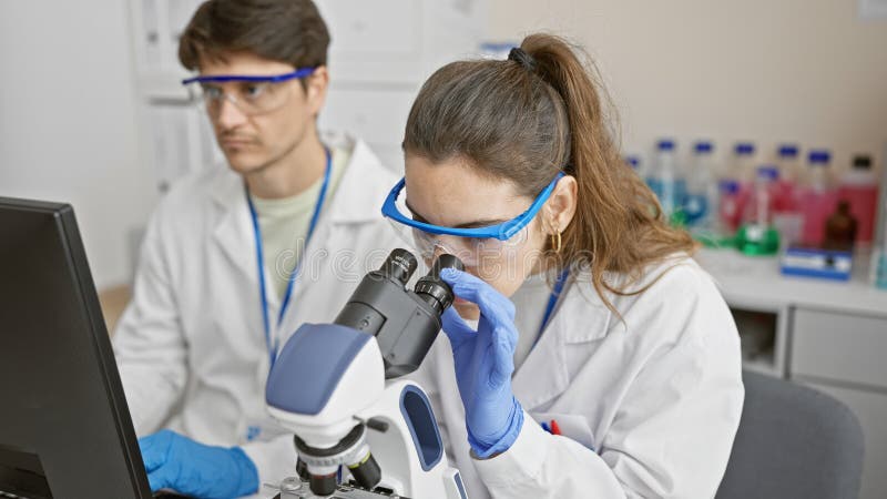 Scientists Working in Laboratory Stock Photo - Image of person, student ...