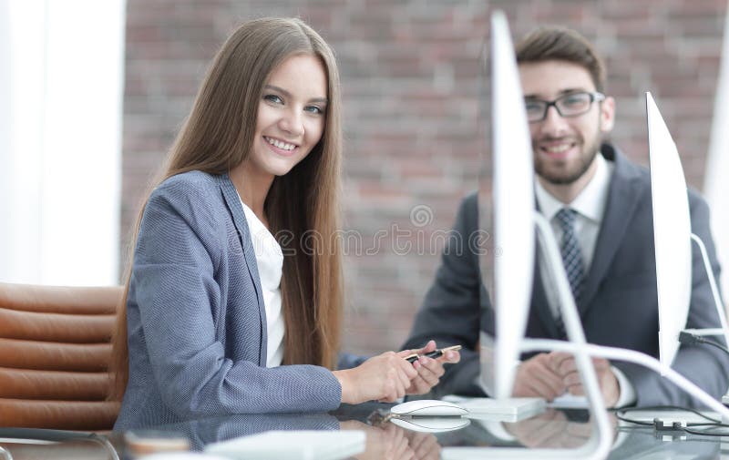 Woman Manager Communicates with the Client Stock Image - Image of ...