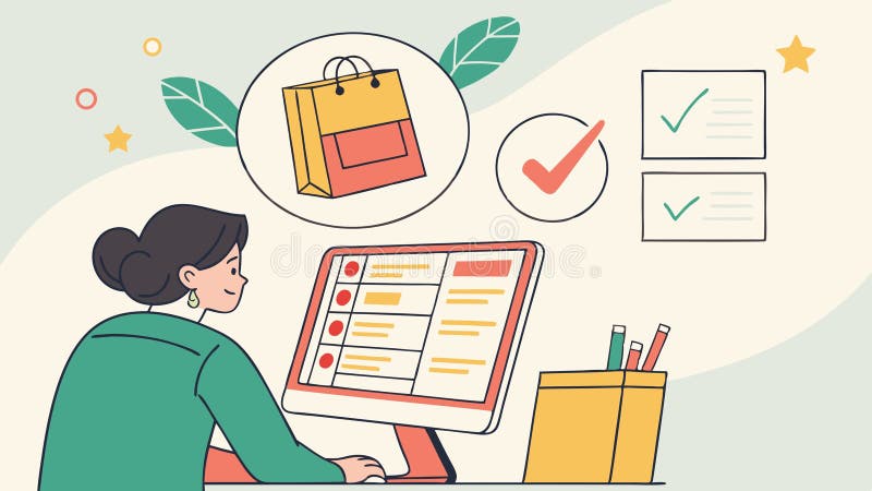 Woman Managing Online Orders Stock Illustrations – 18 Woman Managing Online Orders Stock ...