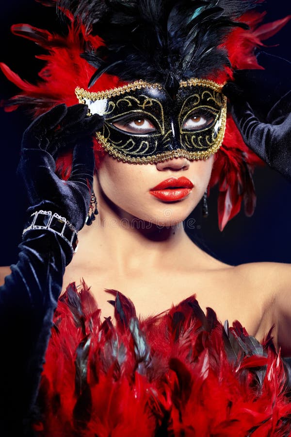 Woman with mask stock image. Image of head, attractive - 23495363
