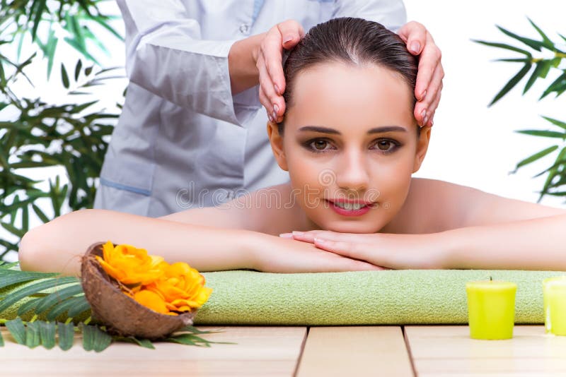 The Woman during Massage Session in Spa Salon Stock Photo - Image of ...