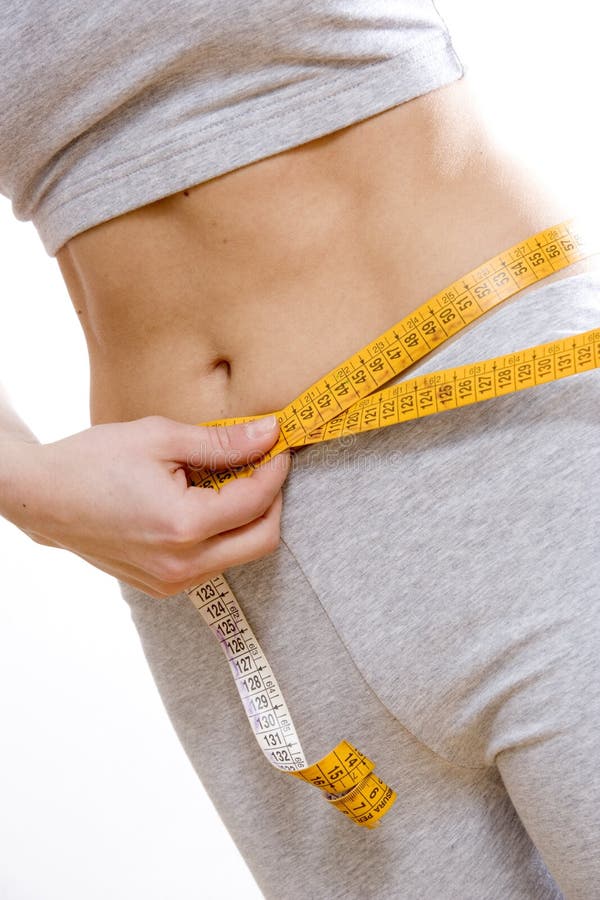 Woman measuring hips stock image. Image of figure, belly - 8976211