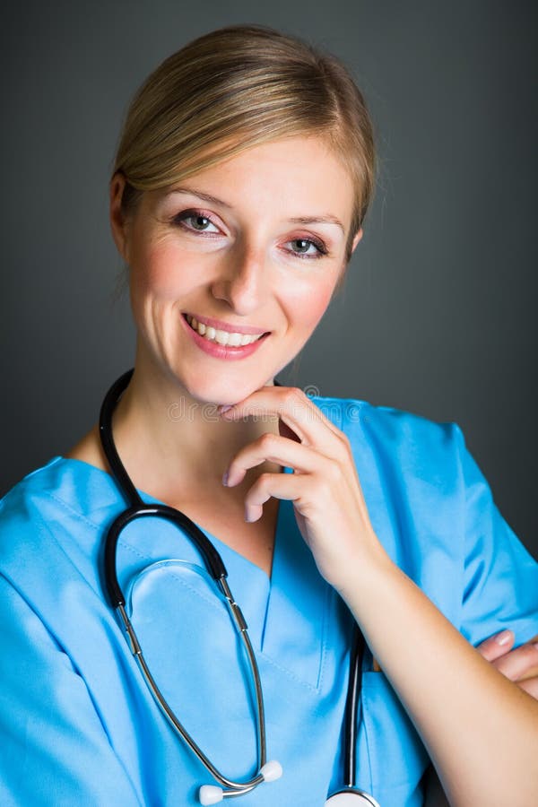 Woman in Medical Doctor Uniform Stock Image - Image of clinical ...