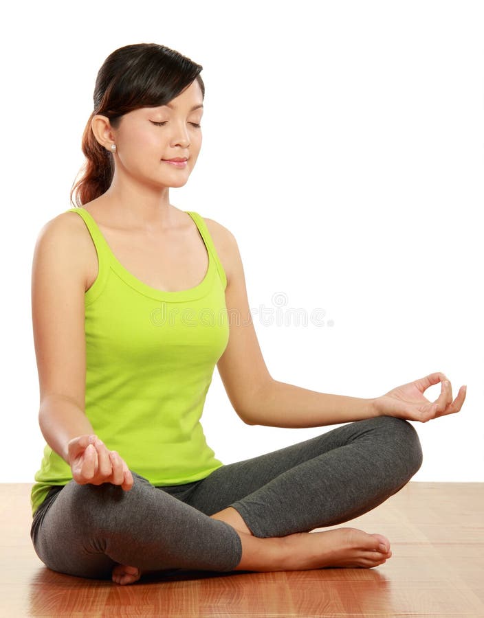 Woman meditation stock image. Image of adult, concentration - 23364649