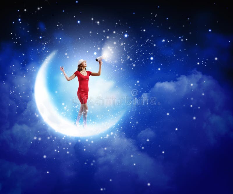 Woman Screaming Moon Stock Photos - Free & Royalty-Free Stock Photos ...