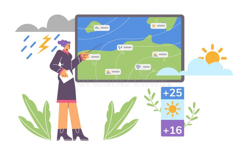 Weather Report Cartoon Stock Illustrations – 870 Weather Report Cartoon ...