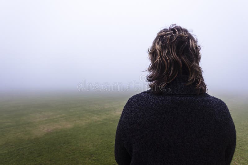 Woman Mist Field stock image. Image of weather, field - 28073361