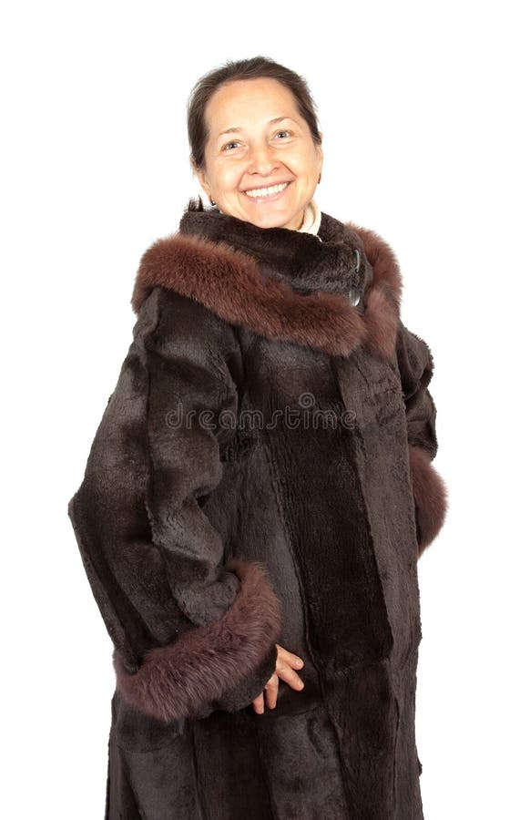 Woman Modeling Winter Fashion Stock Image - Image of beautiful, coat ...