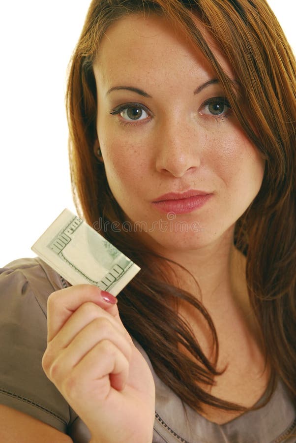 Woman with money stock photo. Image of female, cute, beautiful - 11002290