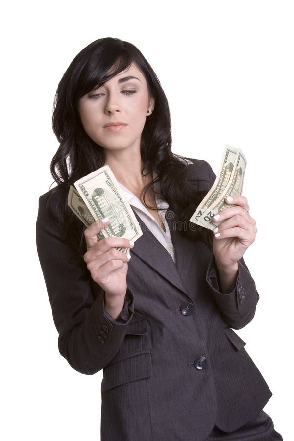 Woman with Money stock image. Image of money, woman, beautiful - 1848845