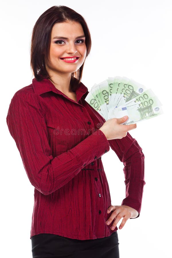 Woman with money stock photo. Image of person, banking - 28350028