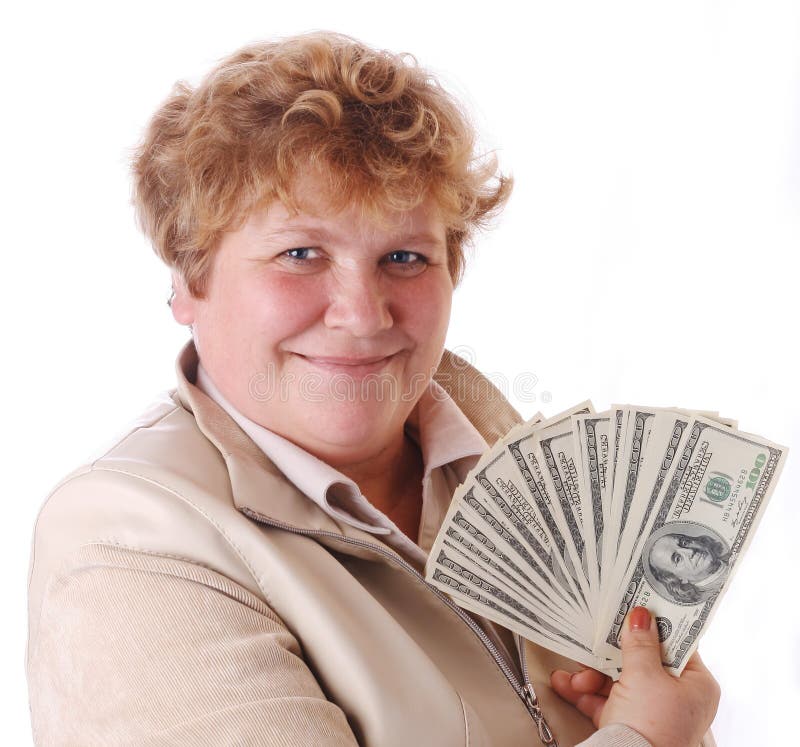 Woman with money stock photo. Image of success, wealth - 3225414