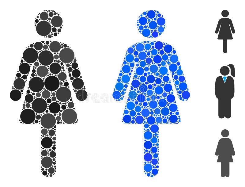 Woman Mosaic Icon of Circle Dots Stock Vector - Illustration of beauty ...