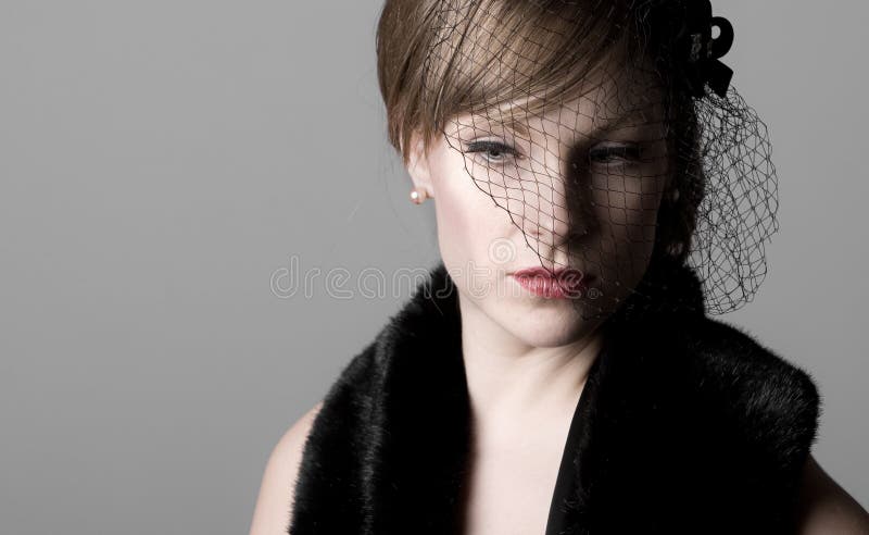 Woman in Mourning stock photo. Image of monochrome, copyspace - 13262384