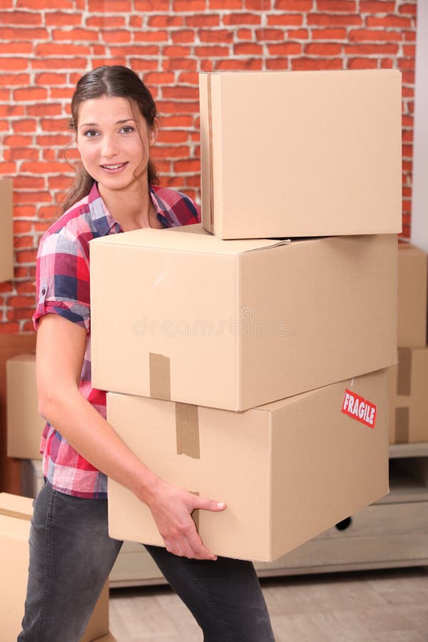 Woman moving house stock image. Image of home, life, closeup - 35390667
