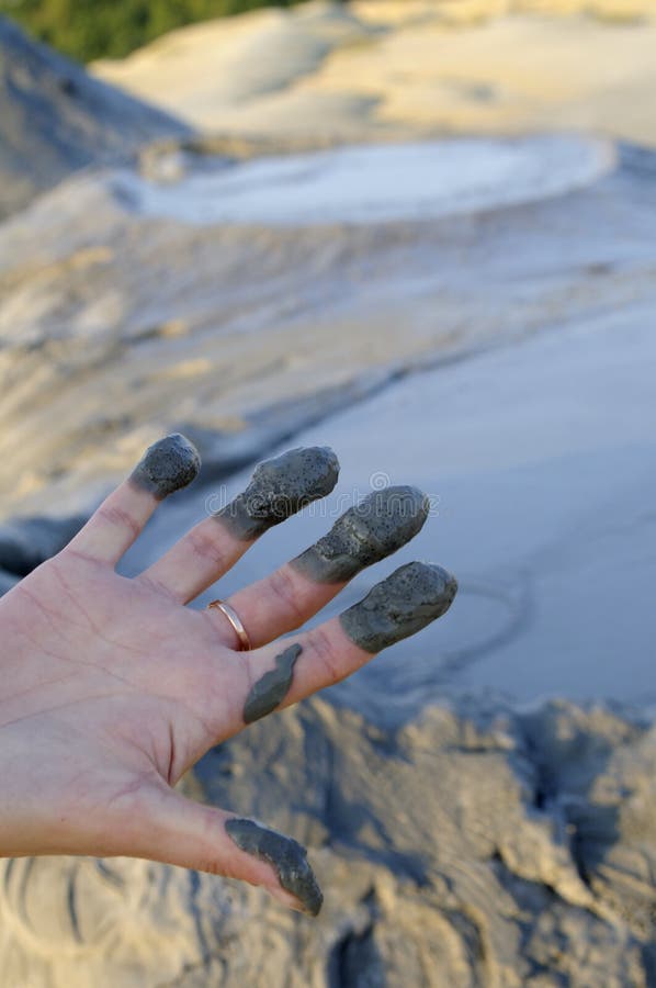 Hands with healing mud stock image. Image of full, cleanse - 34150483