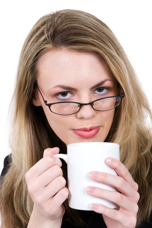 Woman with Mug stock image. Image of businesslike, adult - 9835841