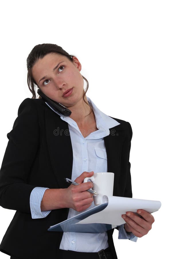 Woman multitasking stock photo. Image of consultant, information - 30594920