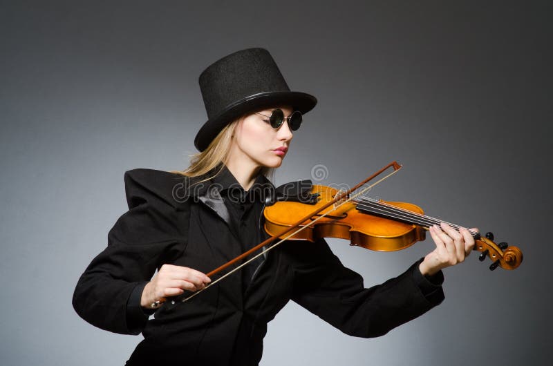 The Woman in Musical Art Concept Stock Image - Image of background ...