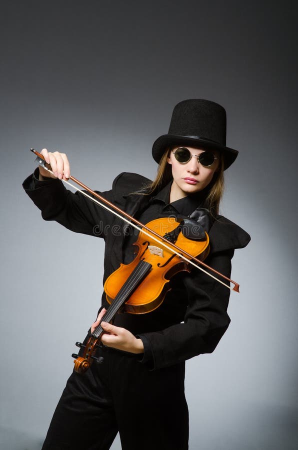 The Woman in Musical Art Concept Stock Image - Image of female ...