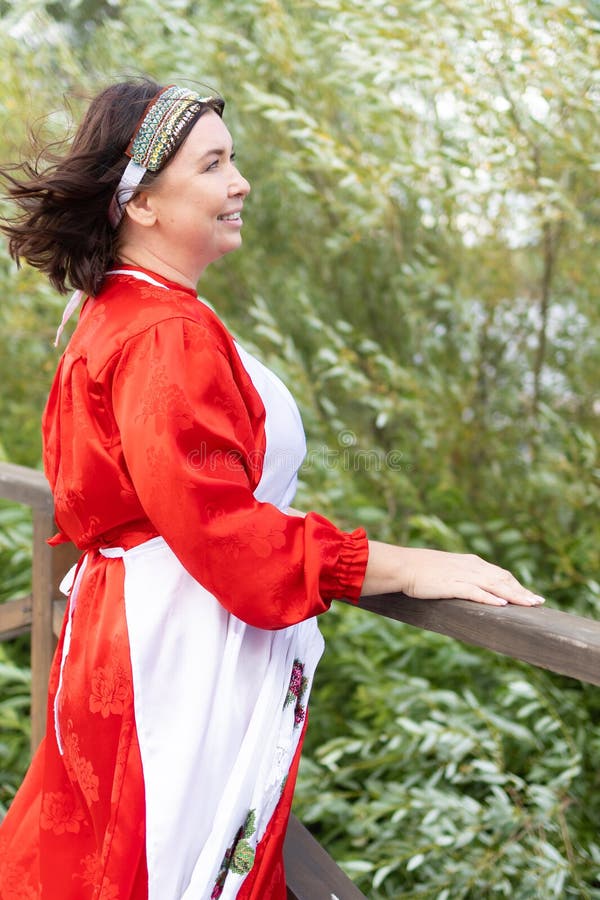 A Woman in a National Udmurt Costume. Small Nations Stock Photo - Image ...