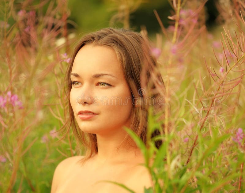 Woman in nature stock image. Image of human, natural - 18225485