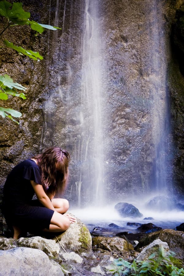 1,324 Woman Under Waterfall Stock Photos - Free & Royalty-Free Stock ...