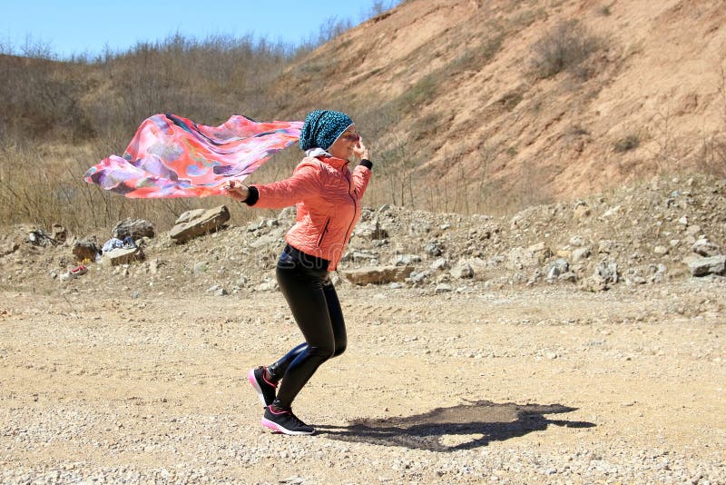 Woman in nature stock photo. Image of lifestyle, girl - 180431050
