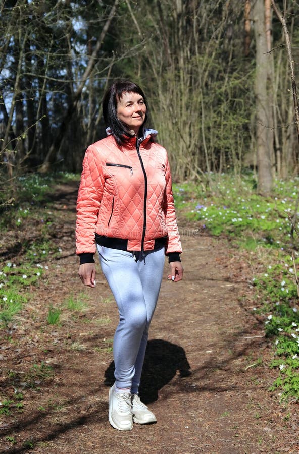 Woman in nature stock photo. Image of mountain, activity - 180992596