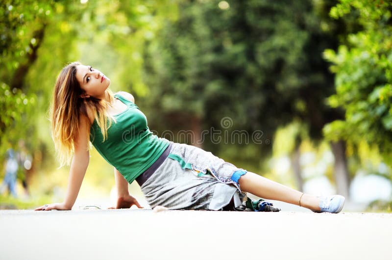 Woman in nature stock photo. Image of expressing, attractive - 49318704