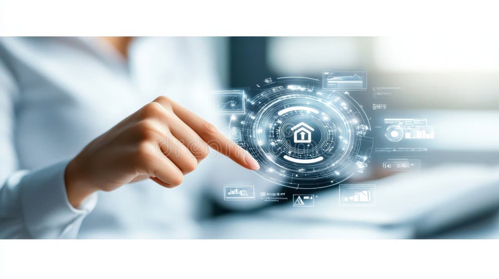 Woman Navigating Futuristic Virtual Interface, Glimpse into Interactive ...