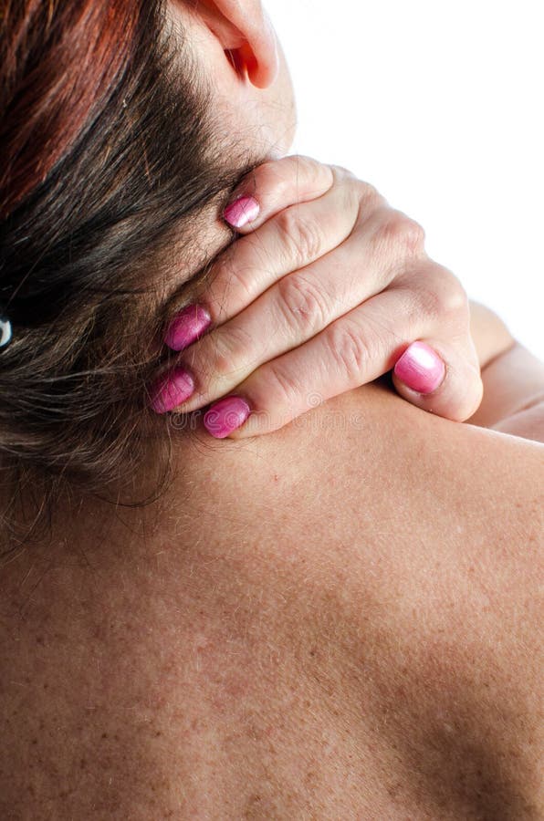 Woman with neck pain stock photo. Image of person, painful - 50212712