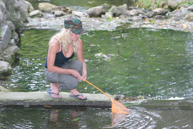 Woman and net stock image. Image of stealth, woman, posing - 7305977