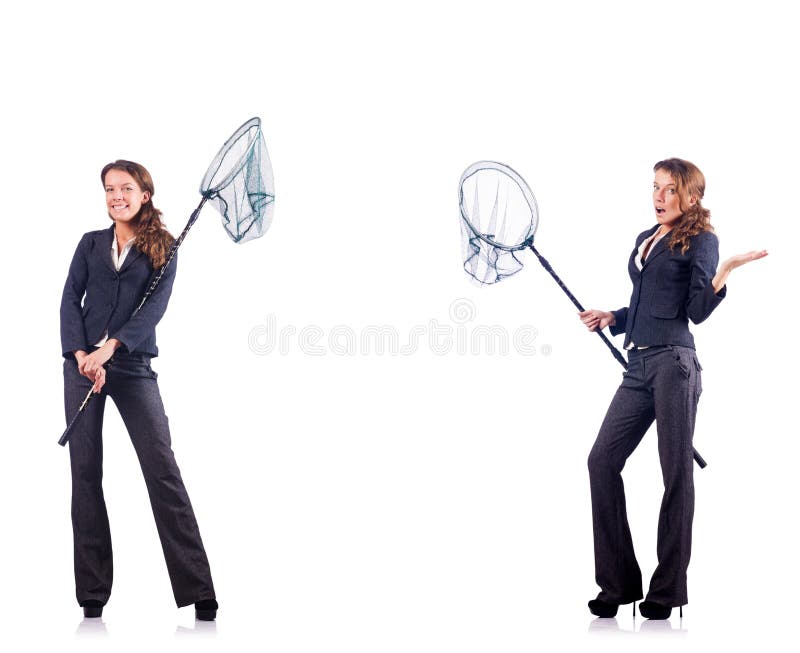 The woman with net stock image. Image of girl, freedom - 71145451