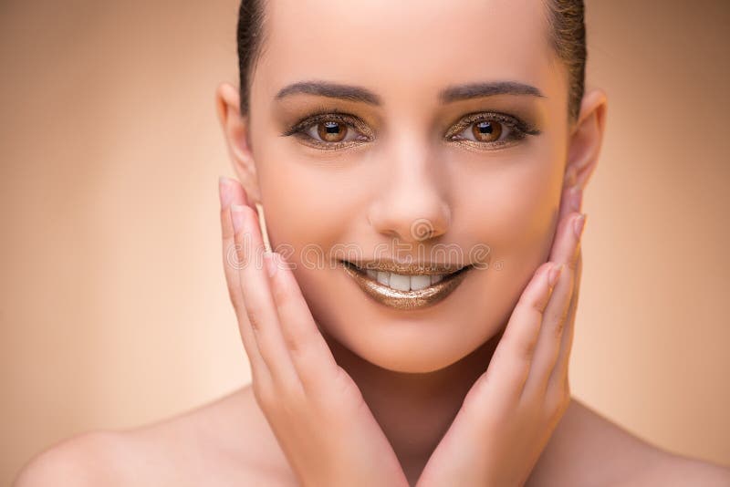 The Woman with Nice Make-up in Beauty Concept Stock Image - Image of ...