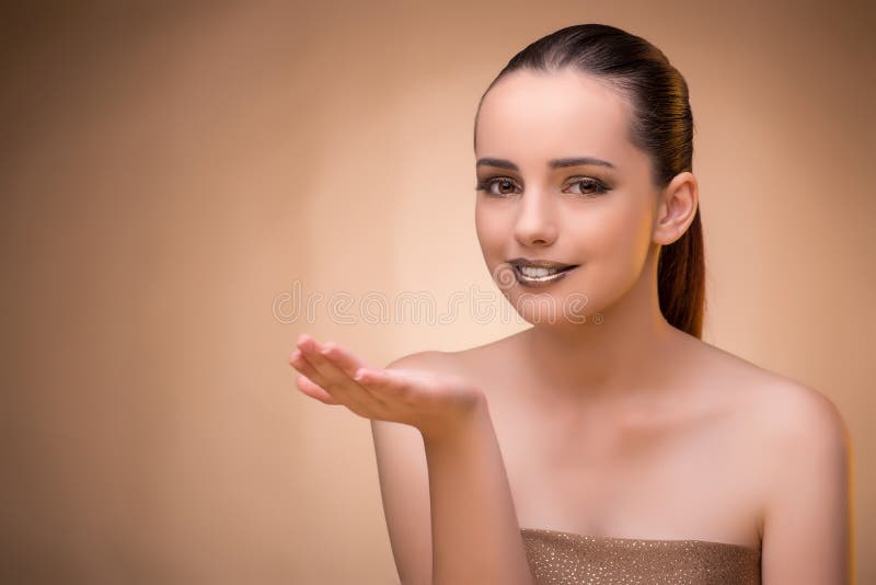 The Woman with Nice Make-up in Beauty Concept Stock Image - Image of ...