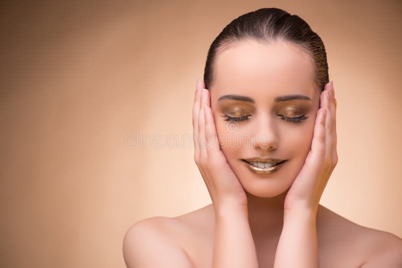 The Woman with Nice Make-up in Beauty Concept Stock Image - Image of ...