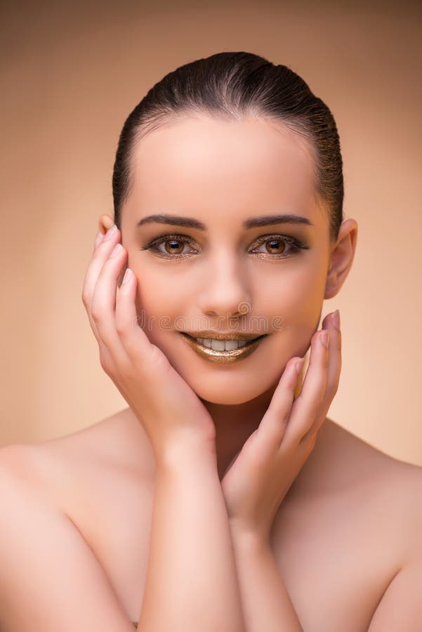 The Woman with Nice Make-up in Beauty Concept Stock Photo - Image of ...