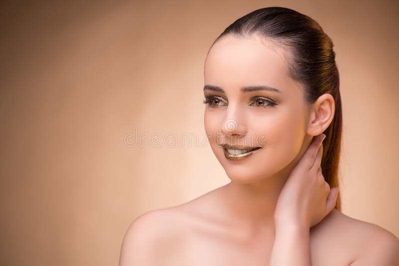 The Woman with Nice Make-up in Beauty Concept Stock Image - Image of ...