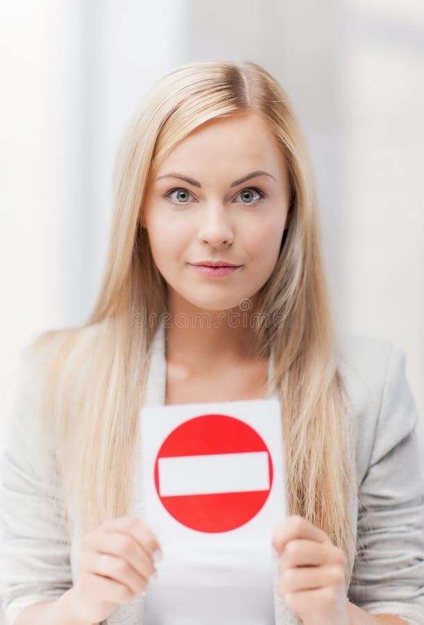 Girl Showing No Entry Sign Stock Photos - Free & Royalty-Free Stock ...