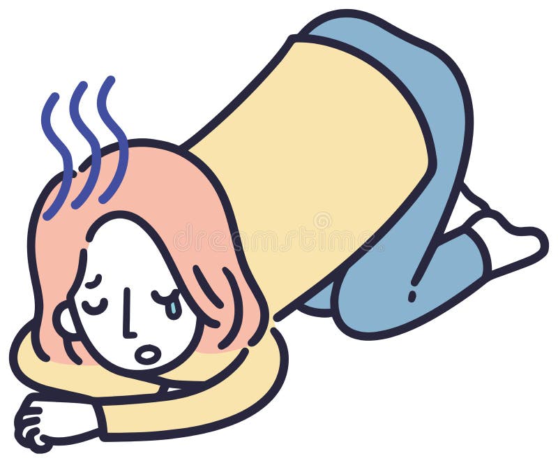 Woman Nodding Her Head Illustration Stock Vector - Illustration of ...