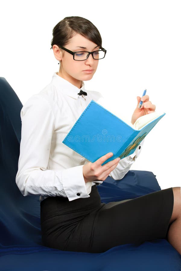 Woman with Notebook. Close Up Stock Image - Image of student, woman ...