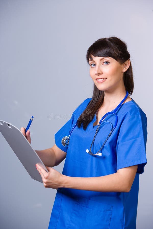 Woman Nurse chart stock image. Image of medicine, clinical - 10735969