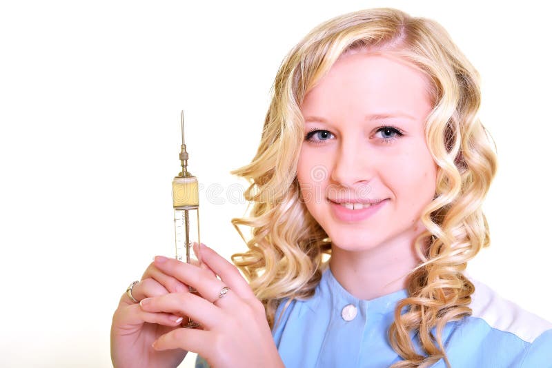 Woman nurse working stock image. Image of lady, injection - 55577053