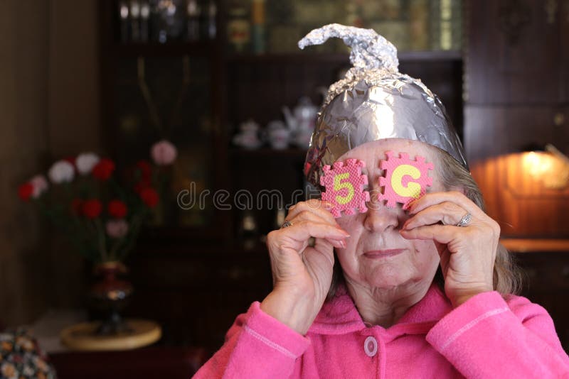 Woman Obsessed with 5G Technology Stock Photo - Image of paranoia ...