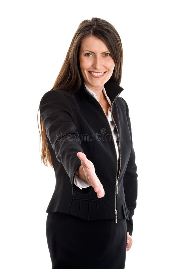 Woman Offering Hand for Handshake Stock Image - Image of lady, adult ...