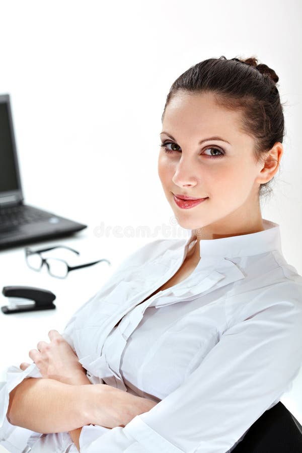 Woman at the office stock image. Image of people, elegant - 23702135