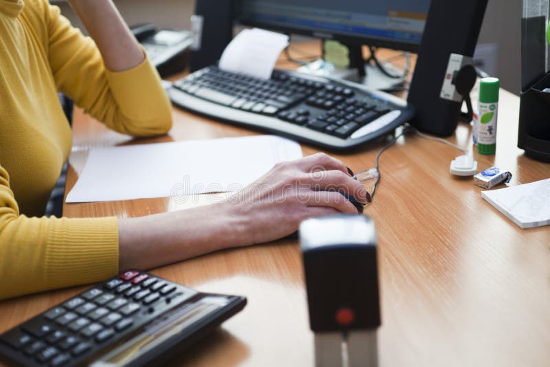 The woman at office stock image. Image of professional - 46166733